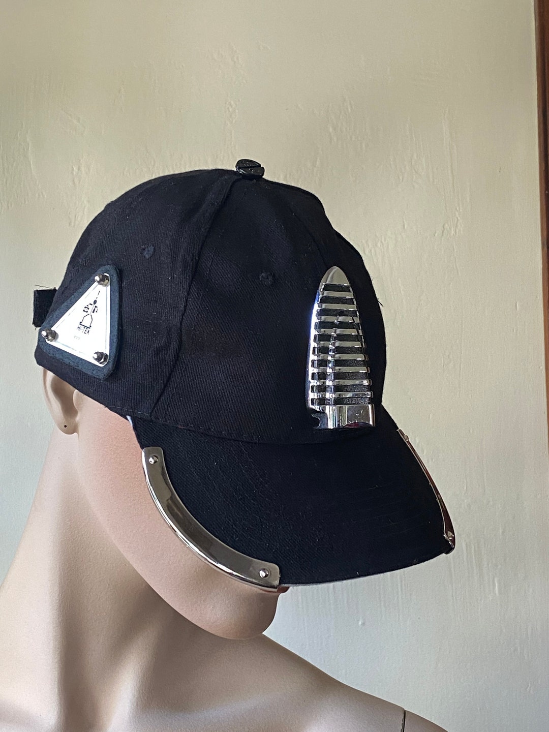 Black Baseball Cap With Metal Bullet Unusual Headwear for DJ Rapper and ...