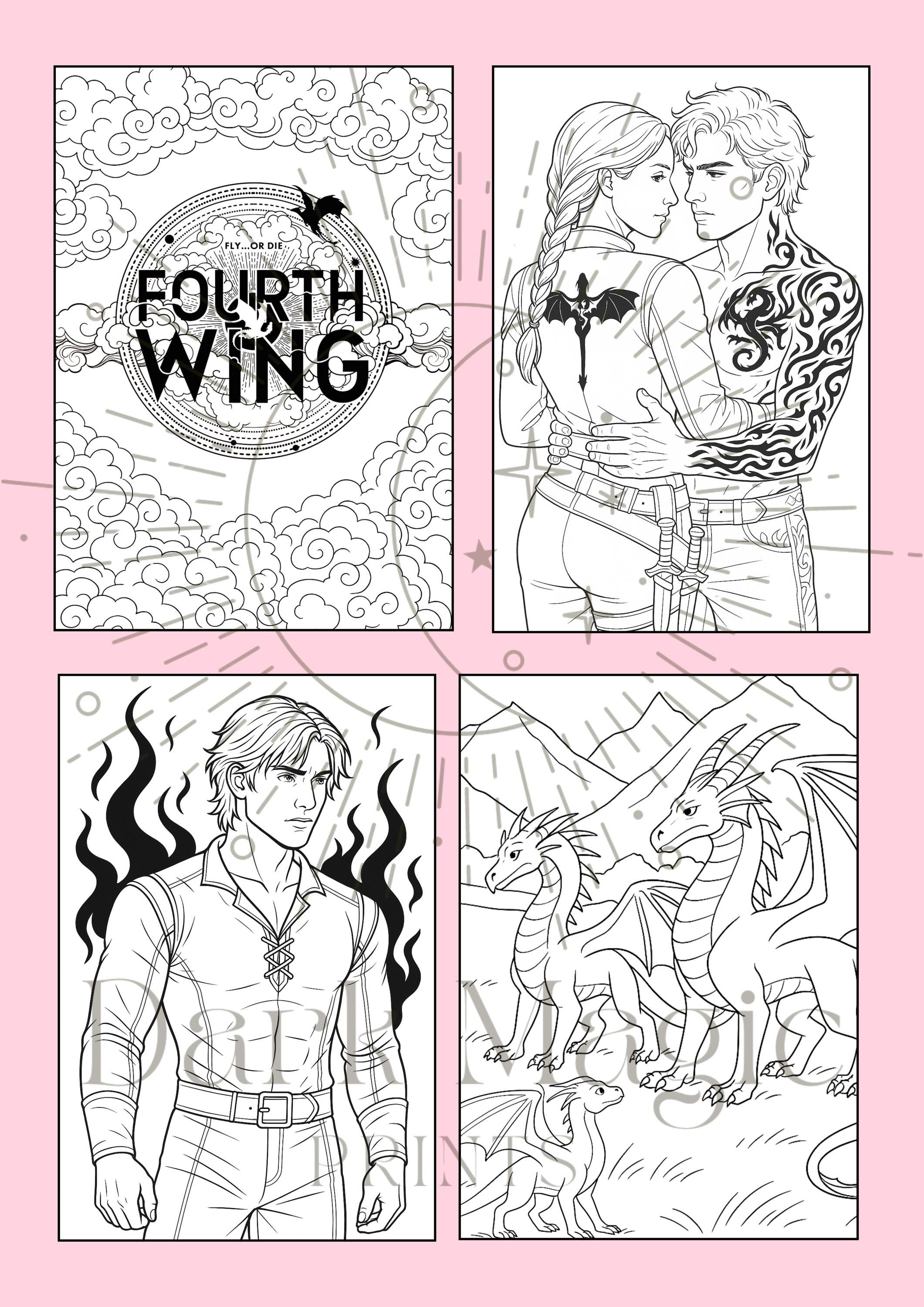 Fourth Wing Colouring Pages | 12 Pages | Instant Digital Download ...