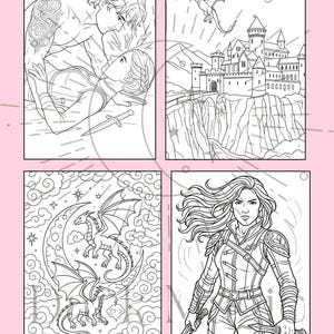 Fourth Wing Colouring Pages | 12 Pages | Instant Digital Download ...