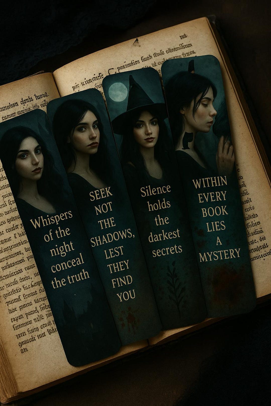 Whispers of Agatia – Printable Gothic Bookmarks Set | Dark Witchy ...
