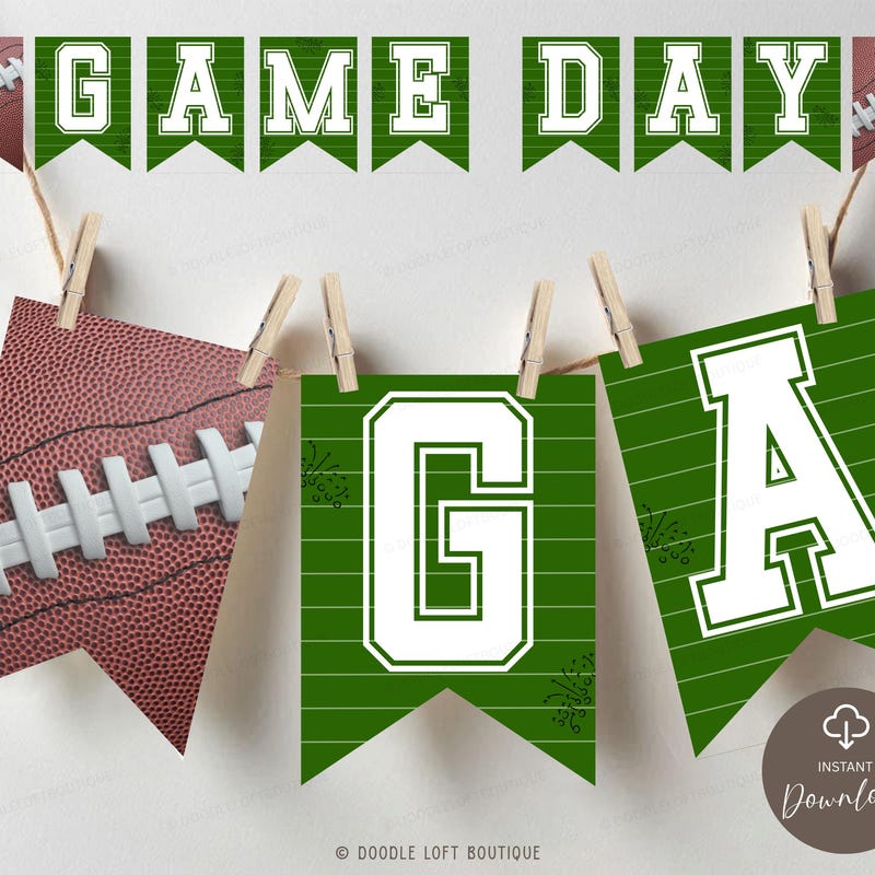 Football Banner Field - Etsy