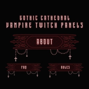 24x Gothic Cathedral Vampire Twitch Panels - Etsy