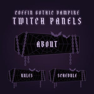 24x Coffin Gothic Vampire Twitch Panels - Etsy