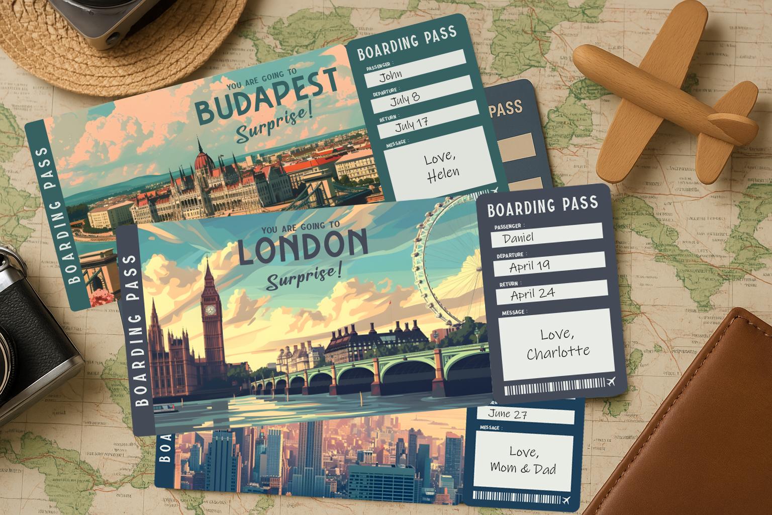 Surprise Trip Boarding Pass – Printable Travel Ticket to FLORIDA ...