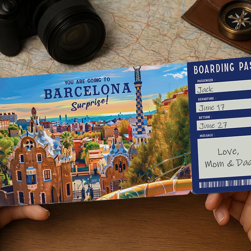 Barcelona Printable Card - Etsy UK