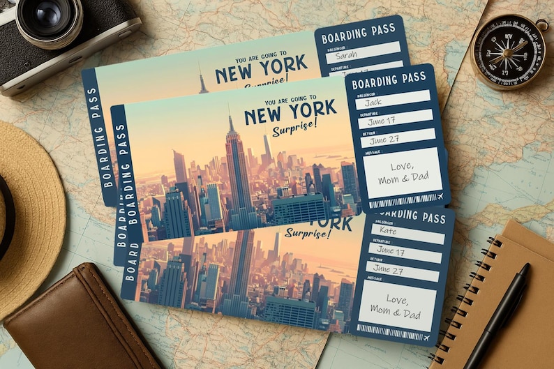 Surprise Trip Boarding Pass – Printable Travel Ticket to BANGKOK - Etsy