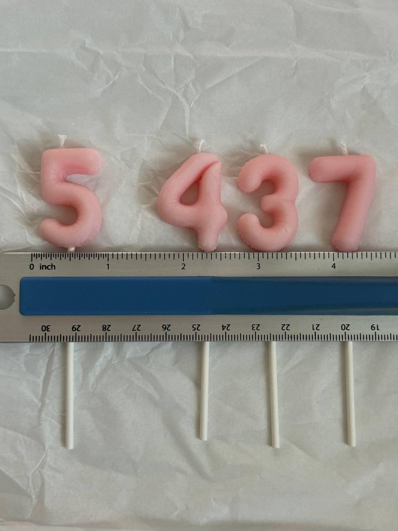 Handmade Number Birthday Candle: Soy & Beeswax Cake Topper|cake Candles ...