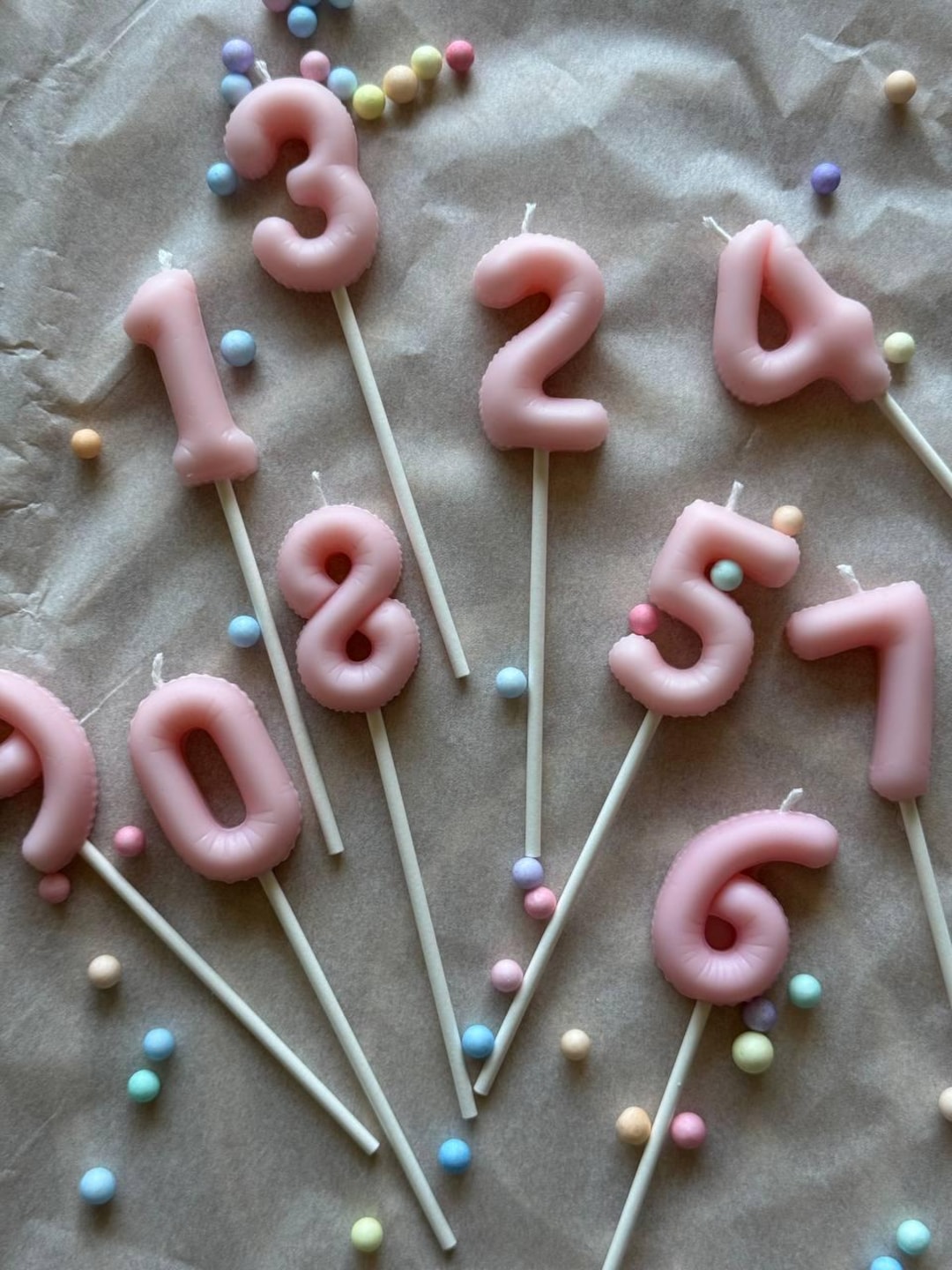 Handmade Number Birthday Candle: Soy & Beeswax Cake Topper|cake Candles ...
