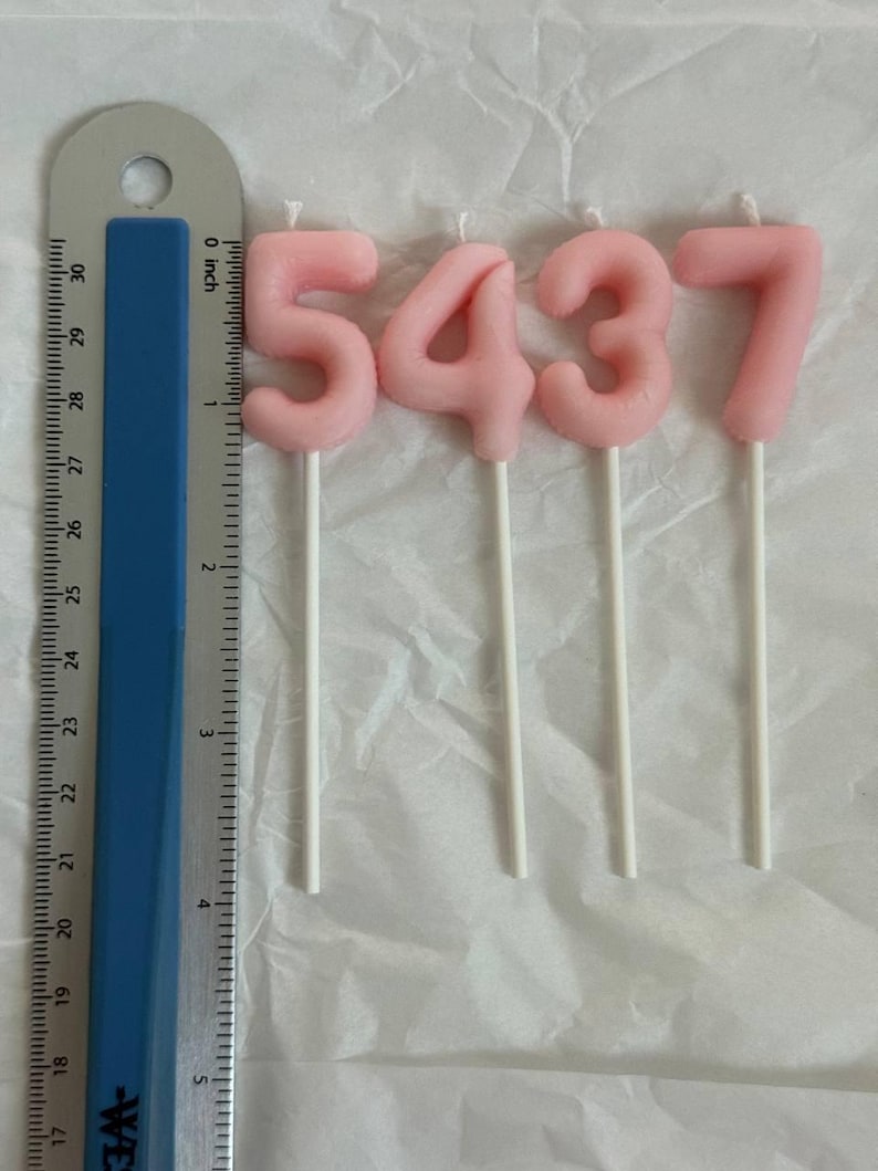 Handmade Number Birthday Candle: Soy & Beeswax Cake Topper|cake Candles ...
