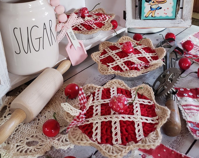 Cherry Pie for Tiered Tray Displays / Summer Décor / Fourth of July ...