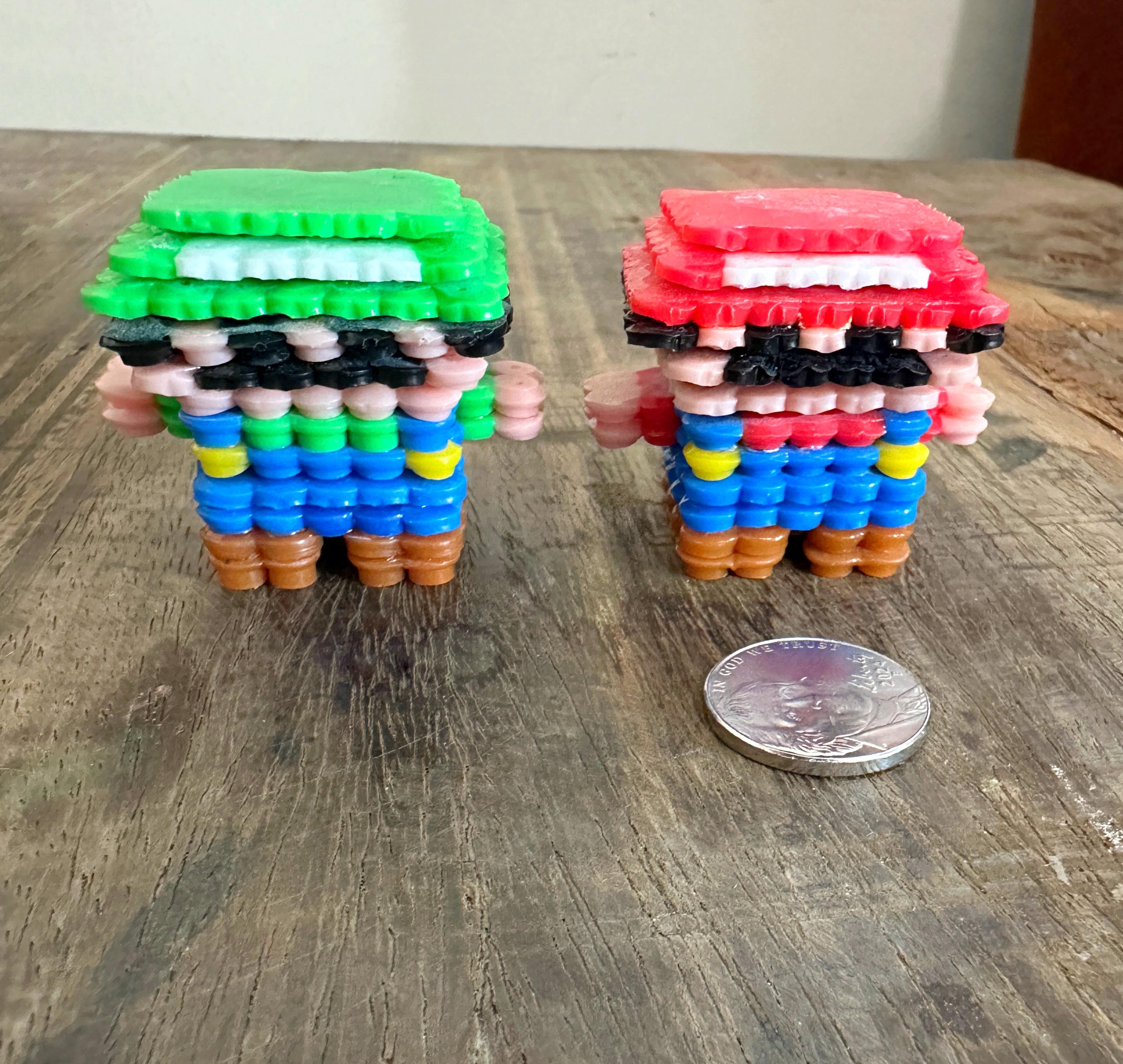 3D Super Mario Brothers Perler Bead Art, Funny Perler Bead Art ...