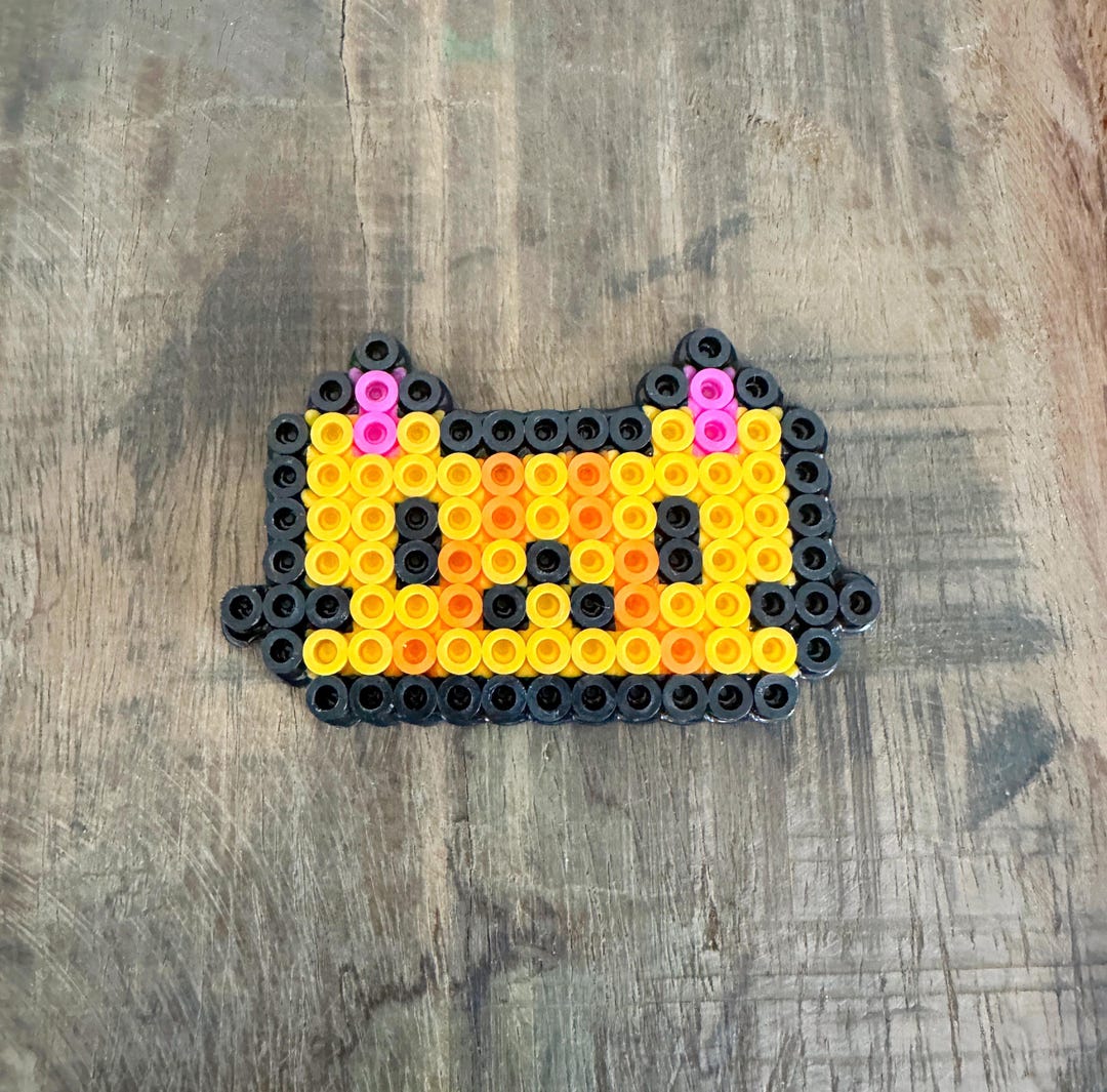 Orange Cat, Perler Bead Art, Ginger Cat, Cake Topper - Etsy