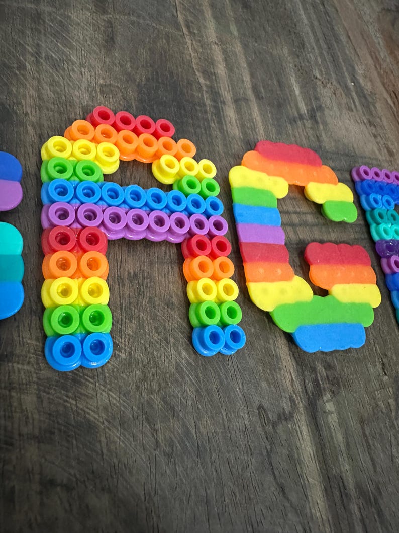 Alphabet, Perler Bead Art, Cake Topper, Party Favors, Custom Name - Etsy