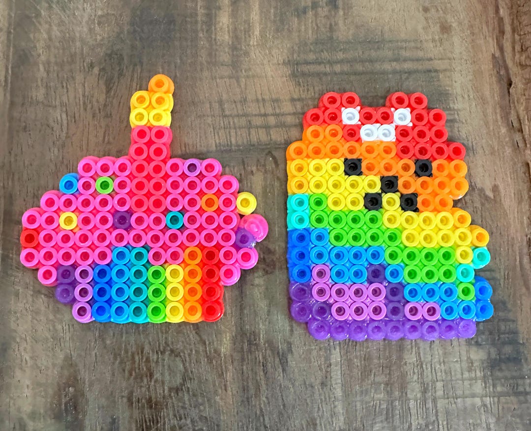 Gummy Bear, Cupcake, Perler Bead Art, Cake Topper, Party Favor - Etsy
