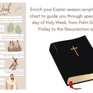 Printable Holy Week Study Chart: Easter Scriptures Guide (digital ...