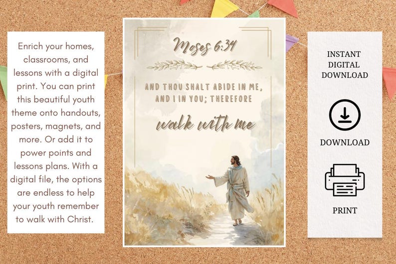 2026 LDS Youth Theme - Walk With Me, Moses 6, Instant Digital Download ...