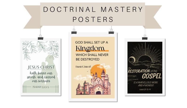 Old Testament Doctrinal Mastery Posters, Term 2: Seminary Scripture Art ...