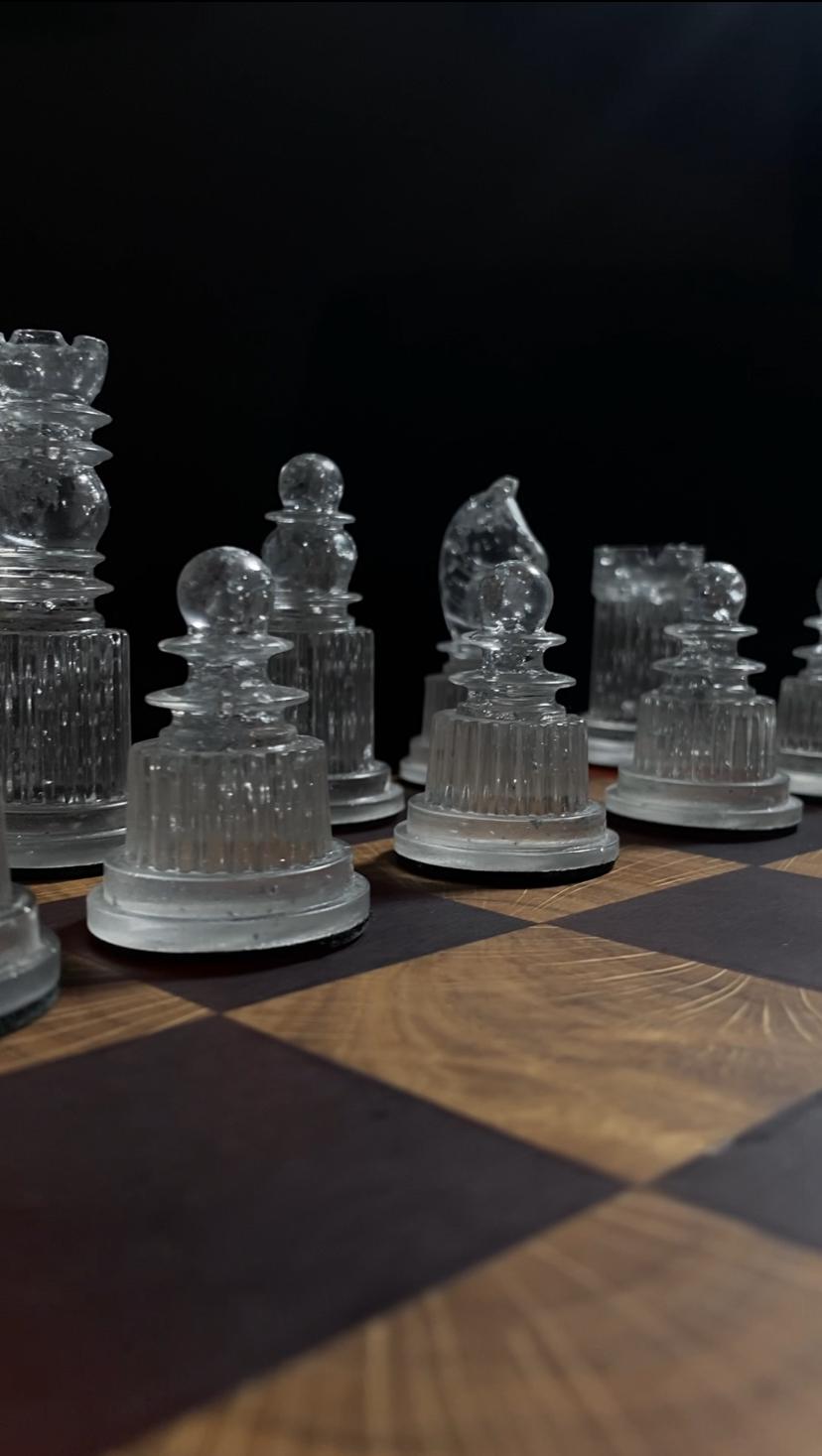 Minimalist Chess Set – Custom Epoxy & Wood Board | Personalized ...