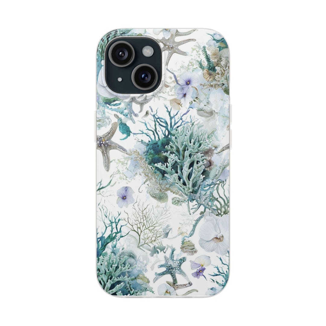 Sea Shells Flexi Cases, Ocean Theme Phone Case, Beachy Phone Cover ...