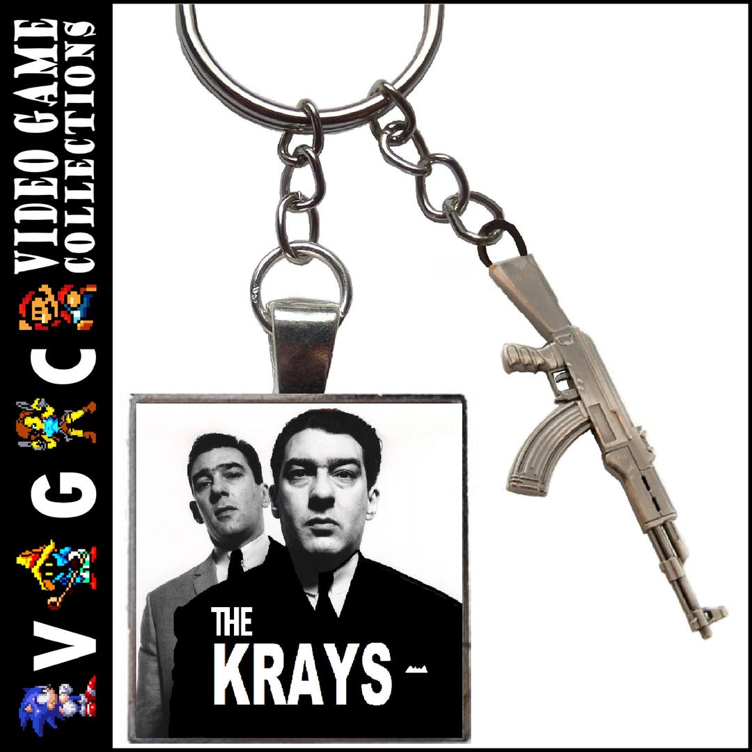 Ronnie Reggie Kray Twins East London Gangsters Figure Keyring Keychain ...