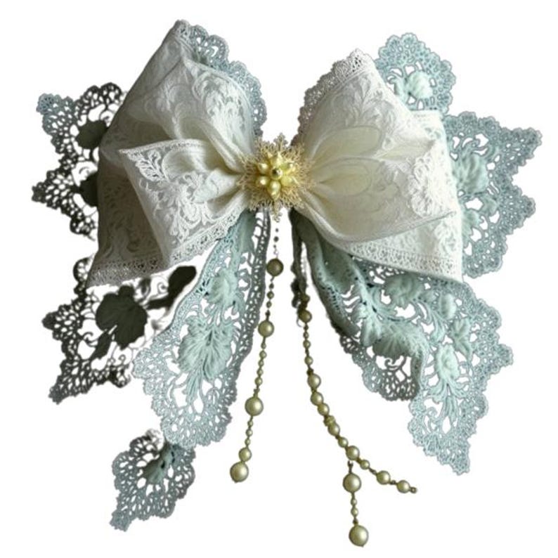 Coquette Lace Bow PNG – Glowing White Lace Bow Design for T-shirts ...