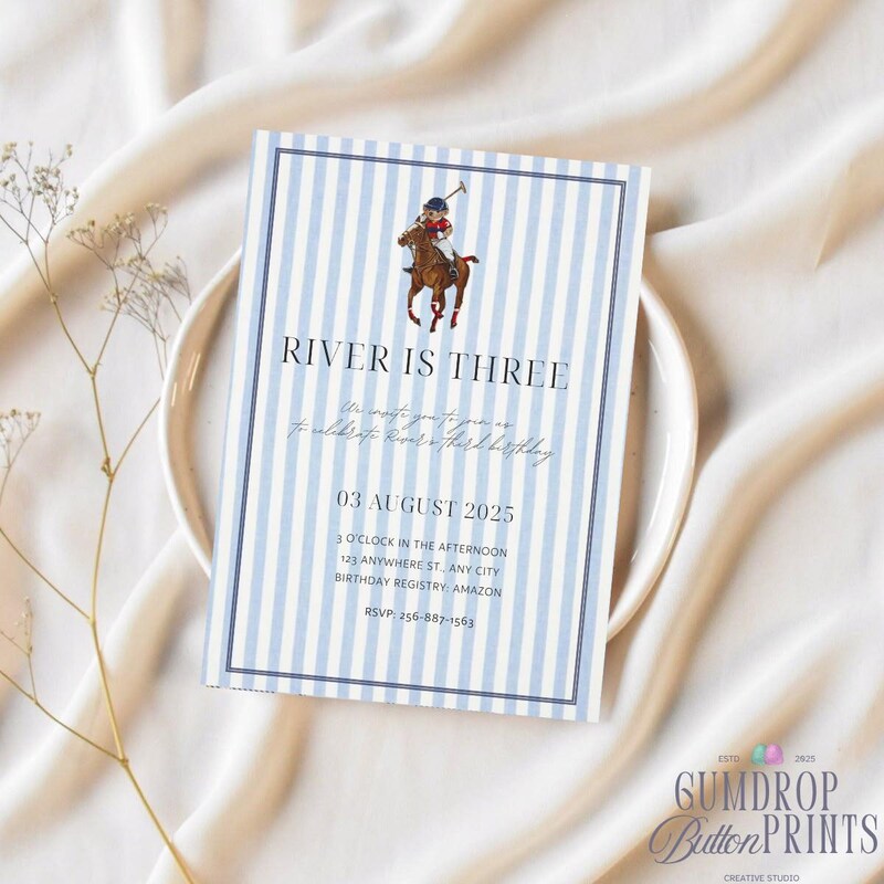 Polo Invitation - Etsy
