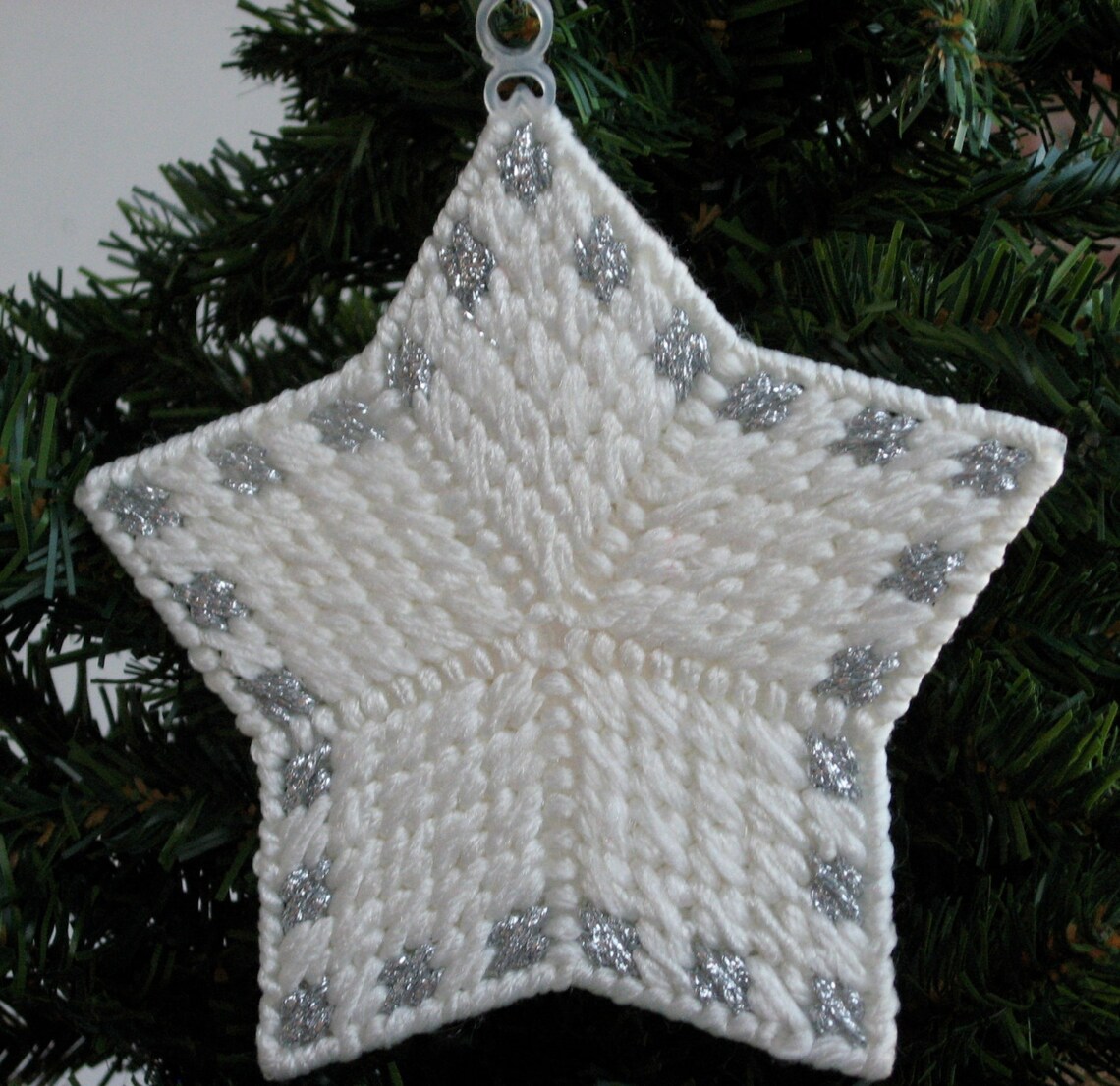 Large Five Pointed Star Plastic Canvas Ornament - Etsy