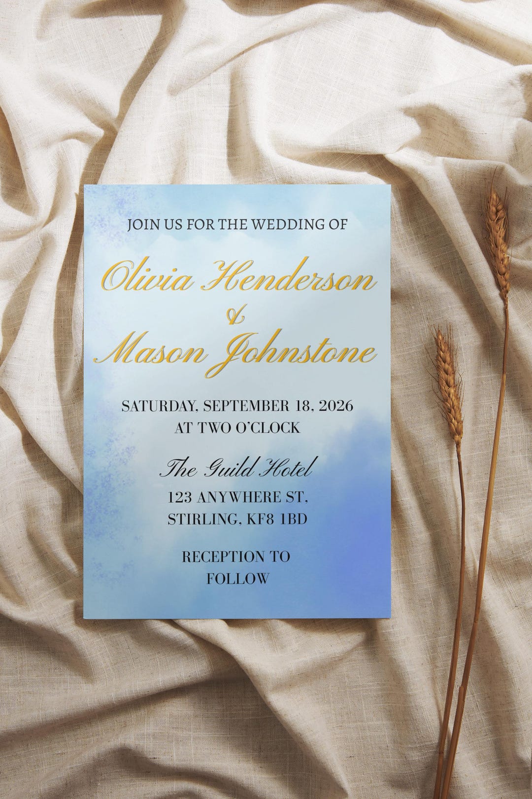 Editable Bright Wedding Invitation Template - Etsy