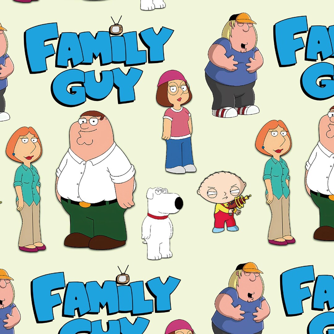 Family Guy Fabric, 100% Cotton Fabric, Sold by the Half Yard ...