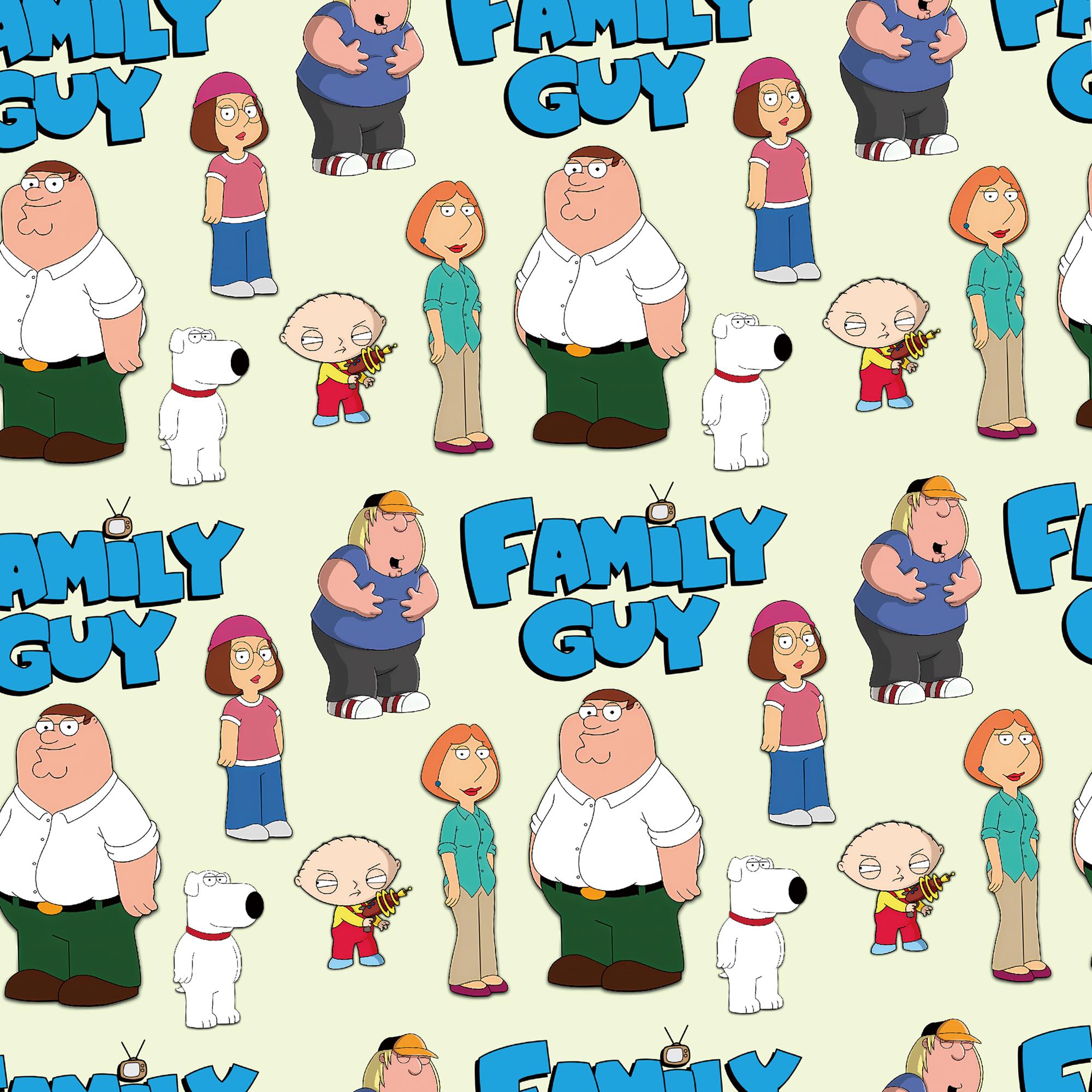 Family Guy Fabric, 100% Cotton Fabric, Sold by the Half Yard ...