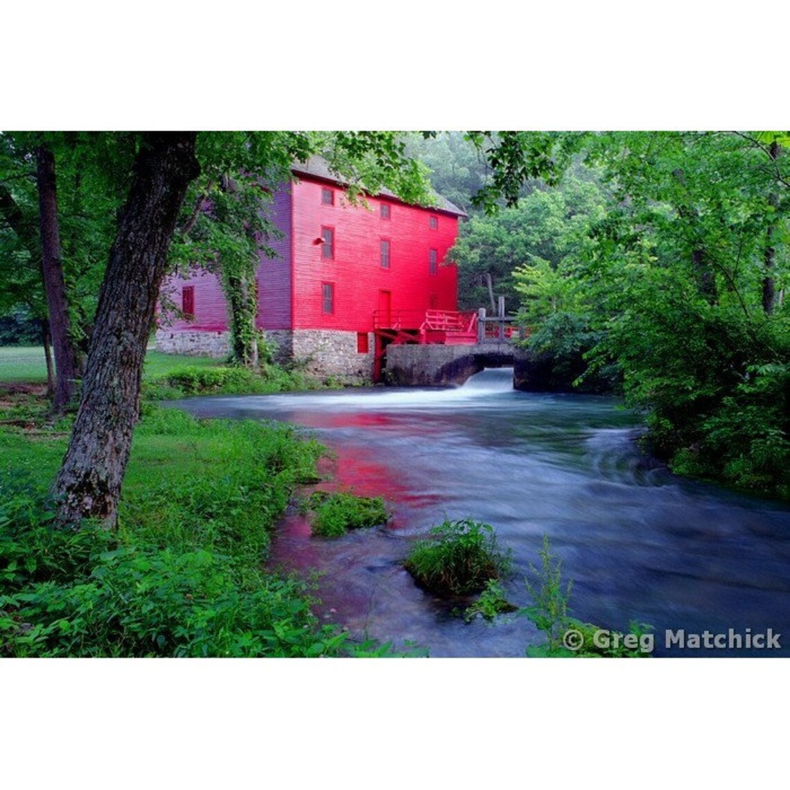 Fine Art Color Photography of the Old Red Grist Mill at Alley Spring ...