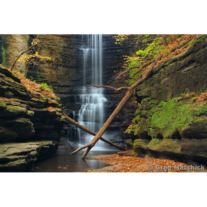Fine Art Color Landscape Nature Photography of Waterfall at Matthiessen ...