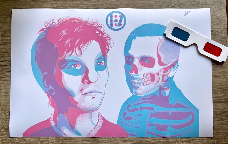 Tyler Joseph & Josh Dun Poster | Twenty One Pilots Anaglyph - Etsy
