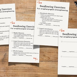 Dysphagia Exercise Packet: Swallow Therapy for Slps (PDF Downloadable ...