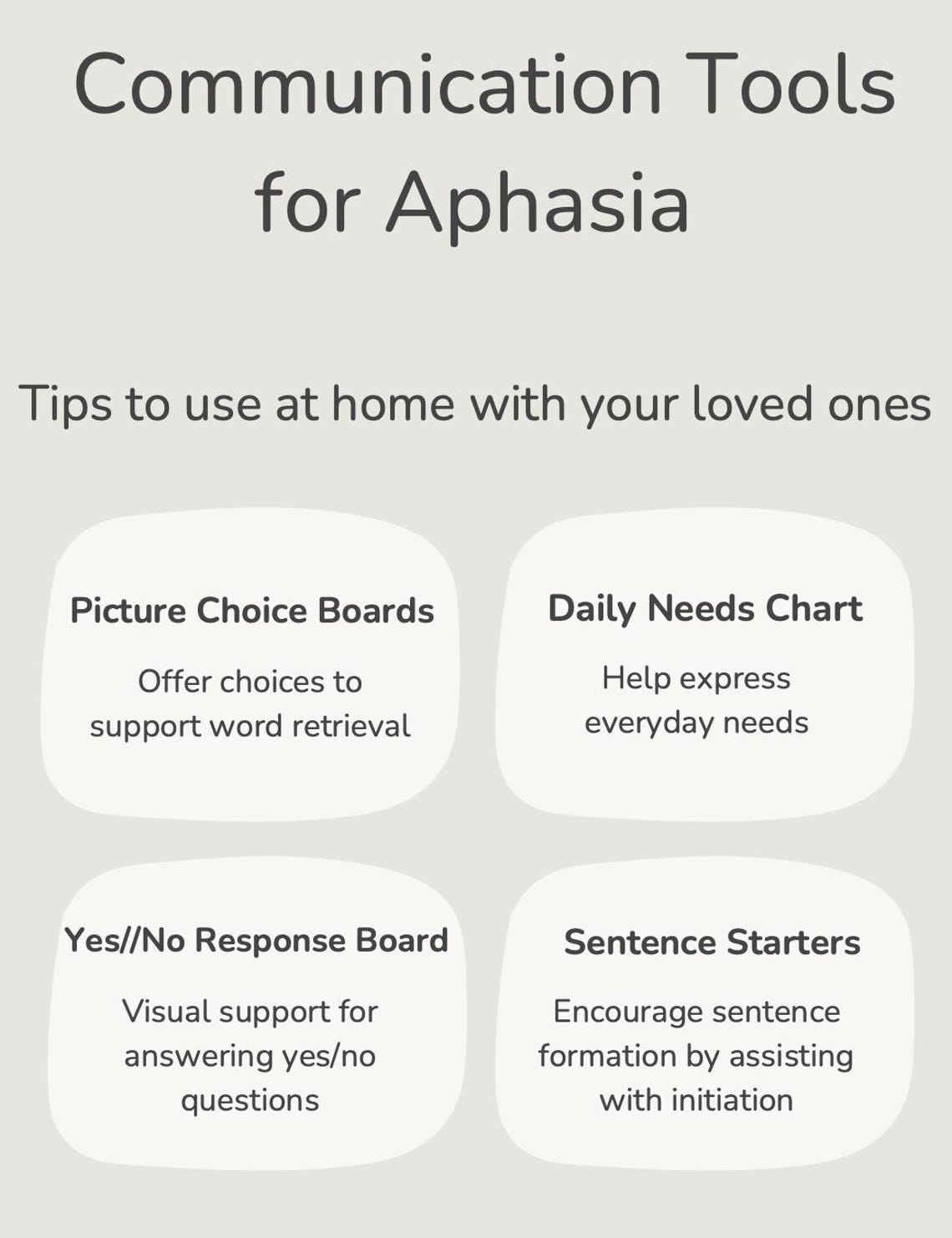 Communication Tips for Aphasia, Aphasia Support Guide, Speech Therapy ...