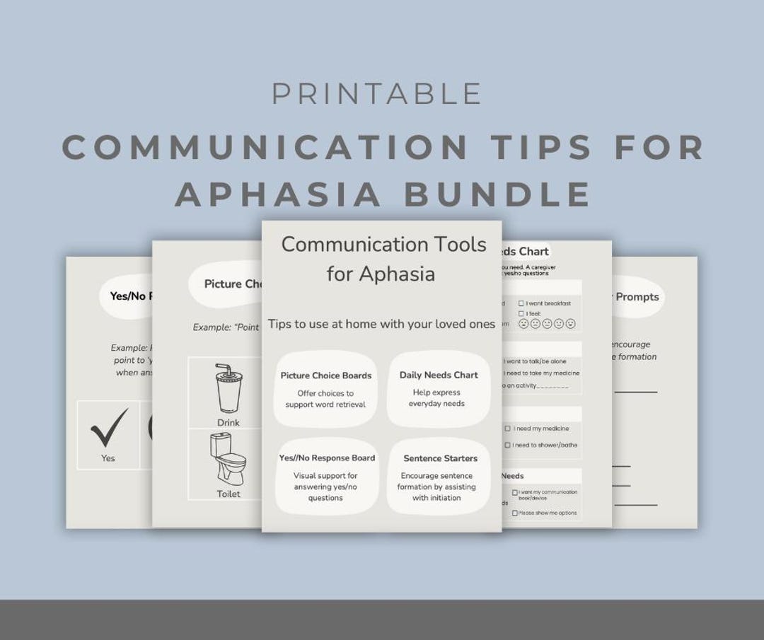 Aphasia Communication Tips Printable – Picture Choice Board & Yes/no ...