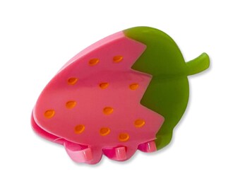 SET Mini Fruit Acetate Hair Clip, Cherry Pineapple Strawberry Kiwi Claw ...