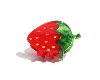 Red Felt Strawberry Headband, Strawberry Hair Clip - Etsy