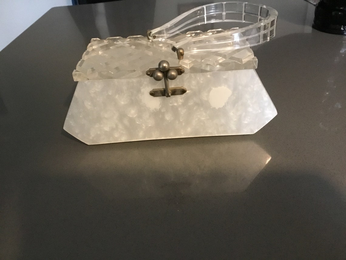Lucite Purse Florida Handbags Made in Miami Lucite Box With | Etsy
