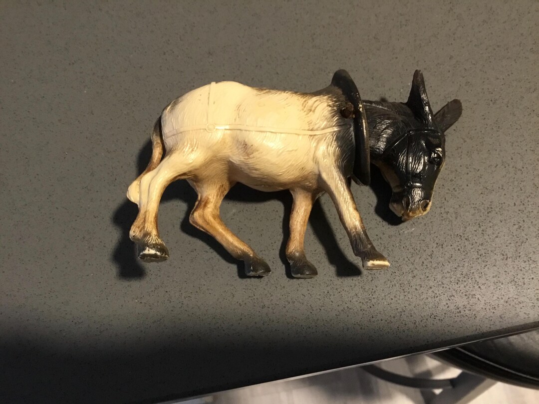Celluloid Nodding Head Donkey Collectible Donkey Vintage Toy or Manger ...