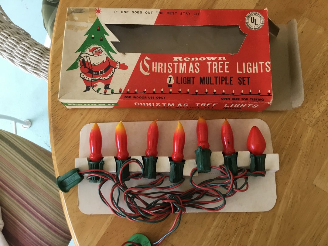 Vintage Christmas Lights in Original Boxes Working Xmas Lights Renown ...