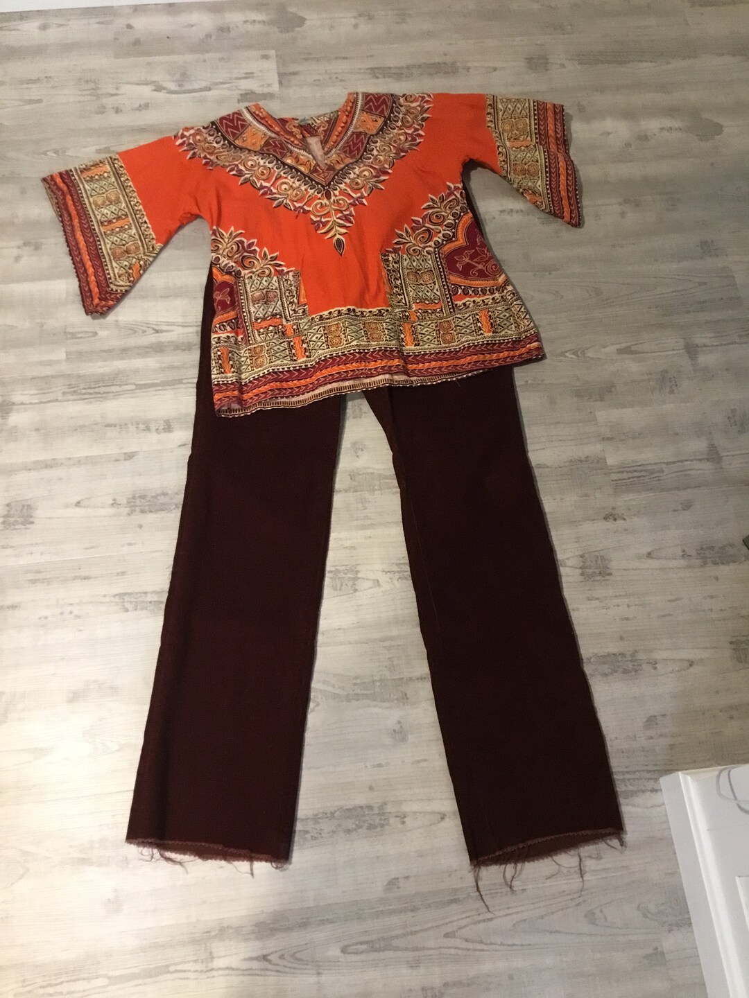 Vintage Rust Brown Corduroy Pants Vanjulian by Hubbard Label 19" Inch ...