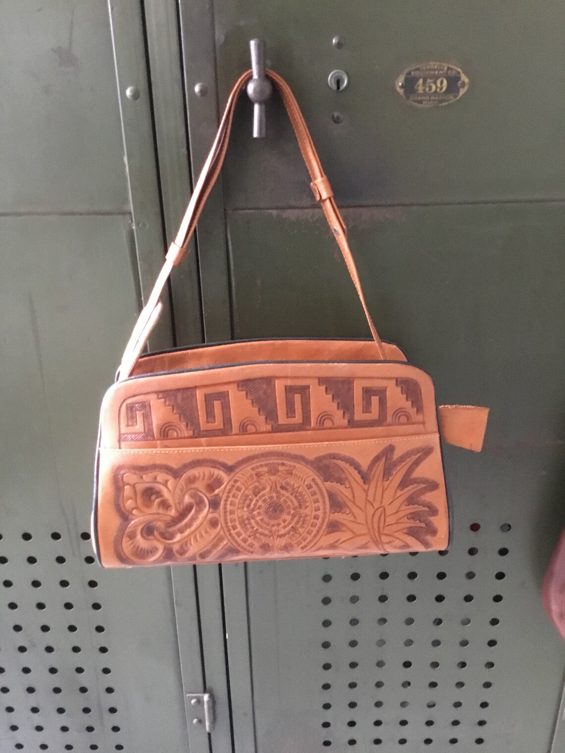 Tooled Leather Purse Native American Chief in Feather Bonnet - Etsy