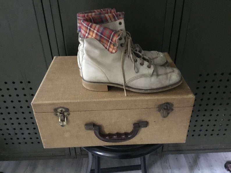 Granny Boots Ladies Work Wear Boots Plaid Flaps That Can Be - Etsy