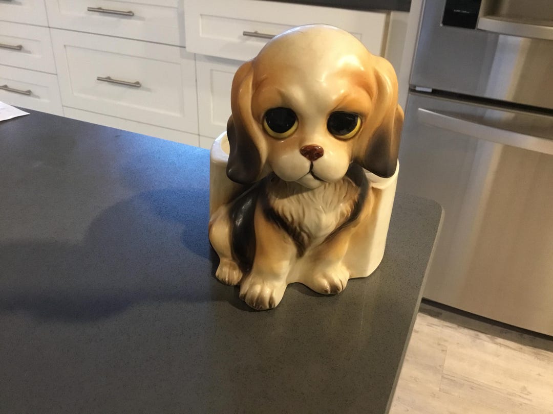 Lefton Planter Doggie Planter by Lefton Pen Holder Sweet Pottery ...
