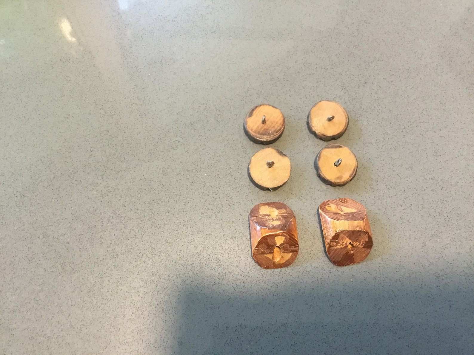 Vintage Buttons Carved Wooden Buttons Set of 6 2 Styles of - Etsy