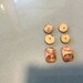 Vintage Buttons Carved Wooden Buttons Set of 6 2 Styles of - Etsy