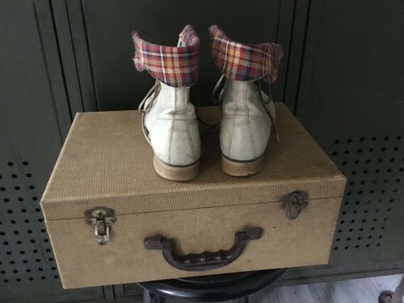 Granny Boots Ladies Work Wear Boots Plaid Flaps That … - Gem