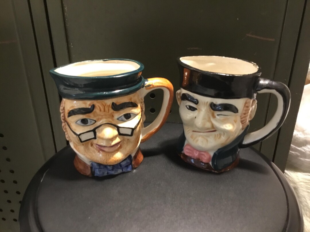Toby Mugs Made in Occupied Japan 2 Mugs One Sailor One Shop Keeper or ...