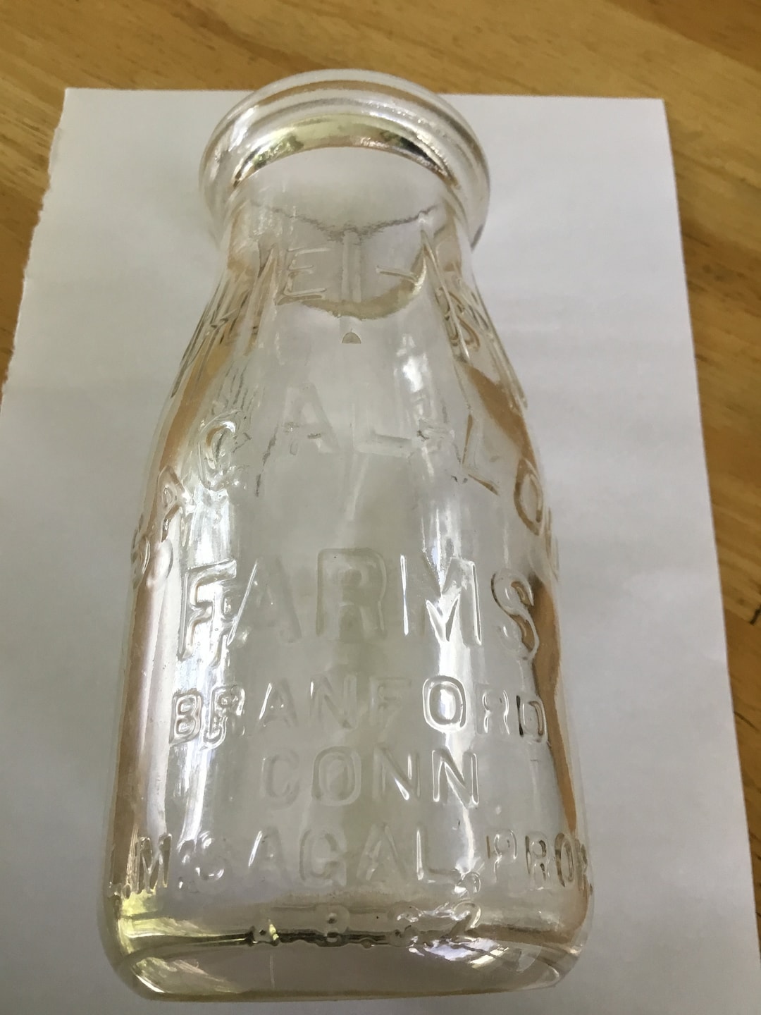 Antique Milk Bottle Embossed Milk Bottle 1/2 Pint whole-sale Sagal Lou ...